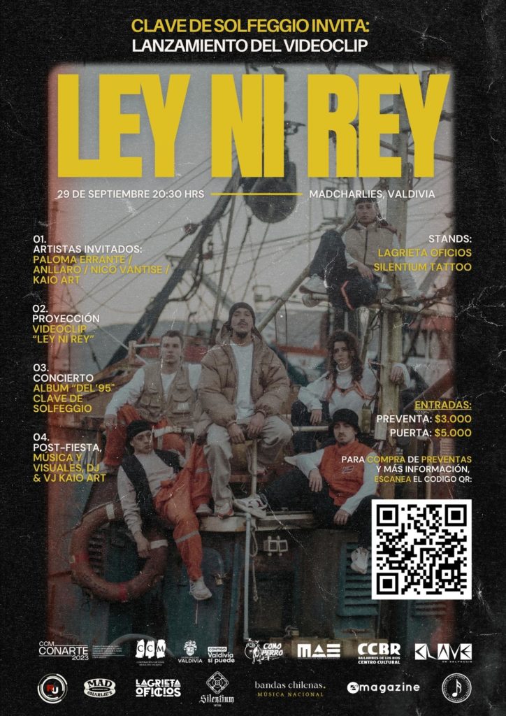 LANZAMIENTO VIDEOCLIP “LEY NI REY” | Comunidad Creativa de Los Ríos
